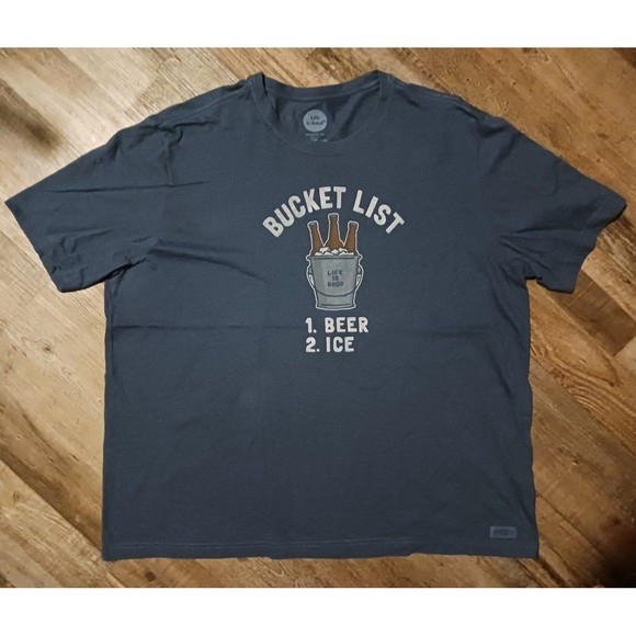 Life Is Good | Shirts | Mens Bucket List Crusher Tee 3xl Vintage Blue ...